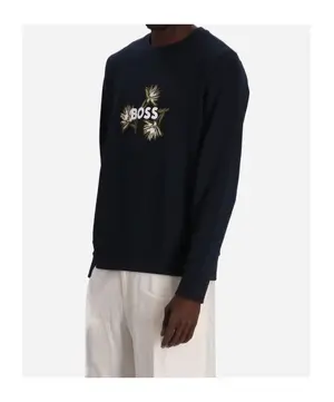 Hugo Boss Floral Embroidered Crewneck Sweatshirt