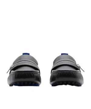 Burberry Zip Detailed Slip-on Loafers
