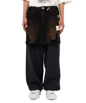 Mihara Yasuhiro Distressed Elasticated Waistband Trouser-skirt