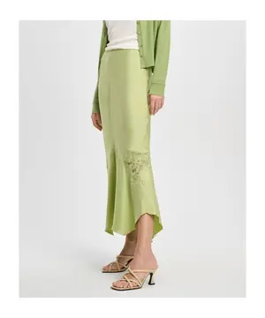 Dorothee Schumacher Silk Maxi Skirt With Lace Detail