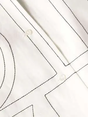 TOTEME Monogram Print Pyjama Top