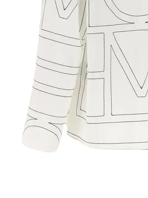 TOTEME Monogram Print Pyjama Top - White