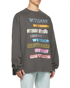 We11Done Logo Print Cotton Jumper