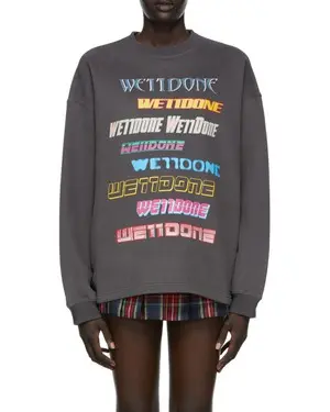 We11Done Logo Print Cotton Jumper