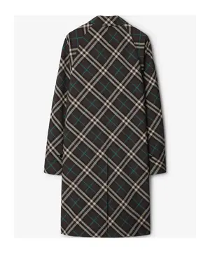 Burberry Long Sleeved Checked Trench Coat