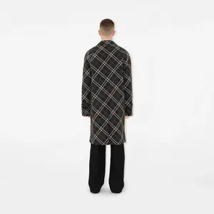 Burberry Long Sleeved Checked Trench Coat