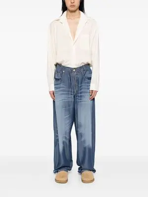 MAGLIANO Paneled Drawstring Loose Fit Trousers - Blue