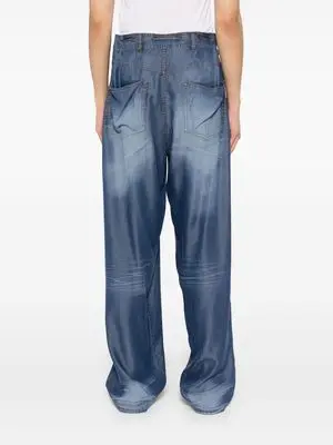 MAGLIANO Paneled Drawstring Loose Fit Trousers - Blue