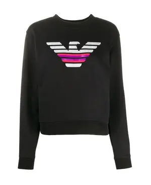 Emporio Armani Ribbed Sweatshirts Hoodies For Women