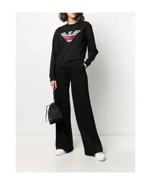 Emporio Armani Logo Printed Crewneck Sweater