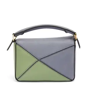 Loewe Mini Puzzle Bag In Classic Calfskin - Gray