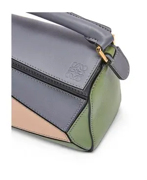 Loewe Mini Puzzle Bag In Classic Calfskin - Gray