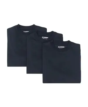 JIL SANDER Pack Of Three Crewneck T-shirts - Black