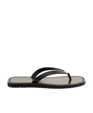 THE ROW City Slip-on Flip Flops - Black