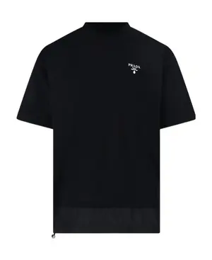 Prada Jersey And Re-nylon T-shirt