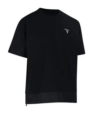 Prada Jersey And Re-nylon T-shirt