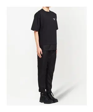 Prada Jersey And Re-nylon T-shirt