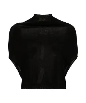 Rick Owens Draped Sleeveless Jacket - Black