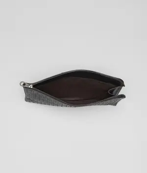 Bottega Veneta Nero Intrecciato Small Document Case