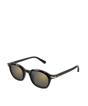 Cartier Round Frame Sunglasses - Black