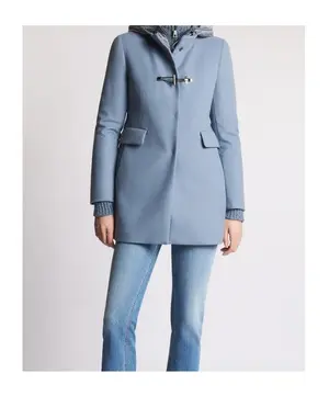 FAY Toggle Wool-blend Coat - Blue
