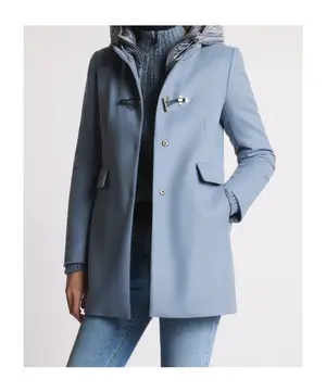 FAY Toggle Wool-blend Coat - Blue