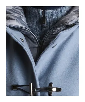 FAY Toggle Wool-blend Coat - Blue