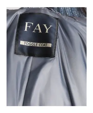 FAY Toggle Wool-blend Coat - Blue