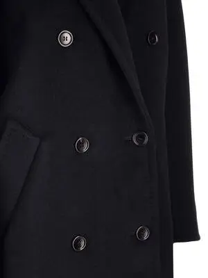 Max Mara Rebus Double-breasted Coat - Black