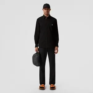 Burberry Logo Embroidered Long-sleeved Shirt