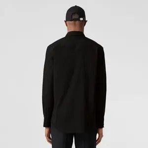 Burberry Logo Embroidered Long-sleeved Shirt