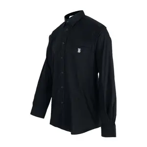 Burberry Logo Embroidered Long-sleeved Shirt