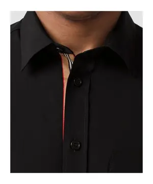 Burberry Logo Embroidered Long-sleeved Shirt