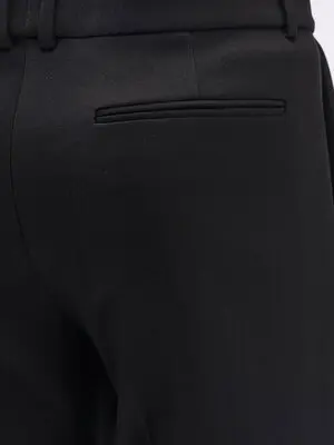 Saint Laurent Pleat Detailed Straight Leg Trousers - Black
