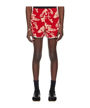 MARINE SERRE Jacquard Logo Pattern Towel Shorts