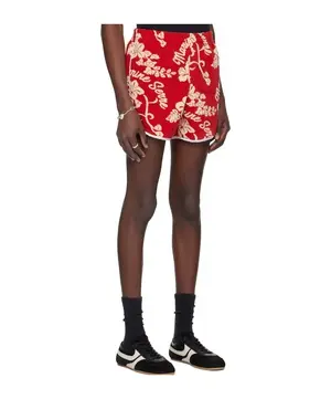 MARINE SERRE Jacquard Logo Pattern Towel Shorts