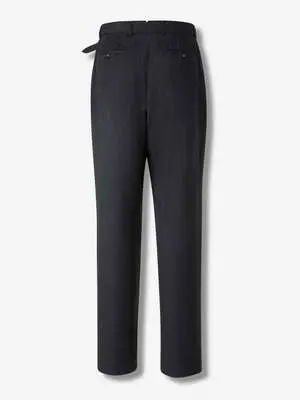 Canali Regular Fit Wool Tailored Pants - Black