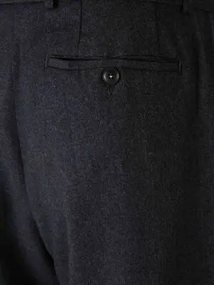 Canali Regular Fit Wool Tailored Pants - Black