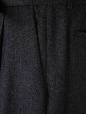 Canali Regular Fit Wool Tailored Pants - Black