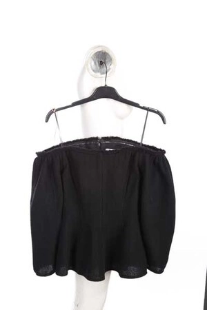 Chloé Off-the-shoulder Blouse With Lotus Leaf Hem