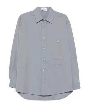 Stone Island 1100003 Patch-pocket Button-down Shirt - Blue