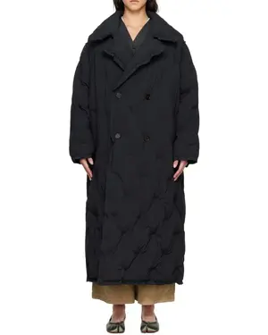 MAISON MARGIELA Padded Oversized Coat - Black