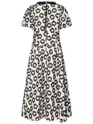 Ulla Johnson Embroidered Jacquard Midi Dress