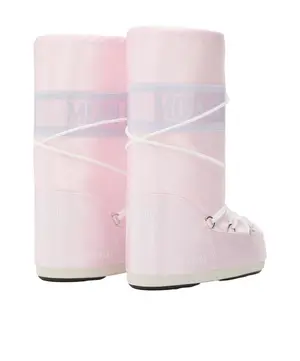 Moon Boot Icon Logo-print Lace-up Boots - Pink