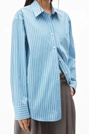 Alexander Wang Logo Patch Boyfriend Shirt