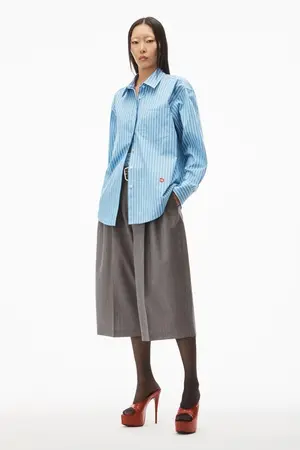 Alexander Wang Logo Patch Boyfriend Shirt
