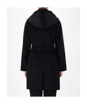Max Mara Hooded Long-sleeve Coat - Black