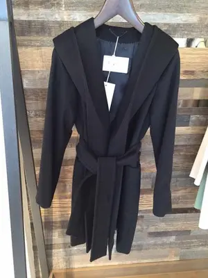 Max Mara Hooded Long-sleeve Coat - Black