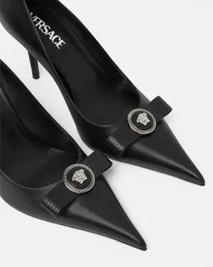 Versace Ribbon Pumps - Black/silver