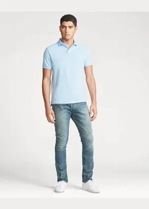 Polo Ralph Lauren Logo Embroidered Short-sleeved Polo Shirt - Blue